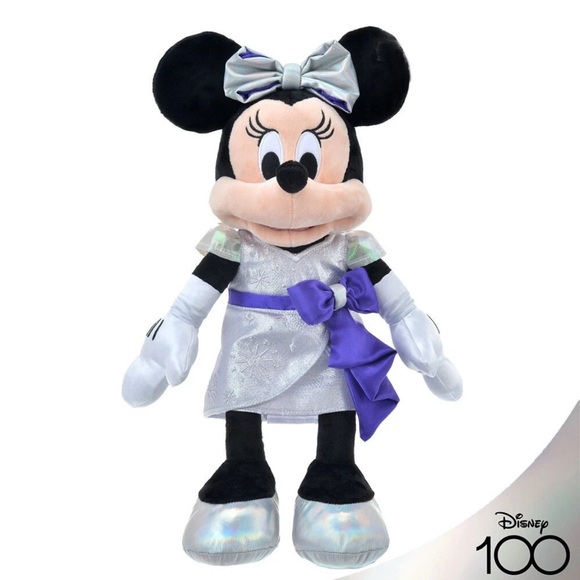 Disney | Toys | Disney 0 Anniversary Platinum Minnie Mouse Plush Silver ...